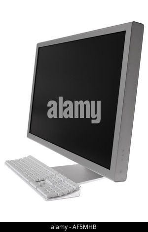 A flat panel lcd computer monitor isolated on white background Stock ...