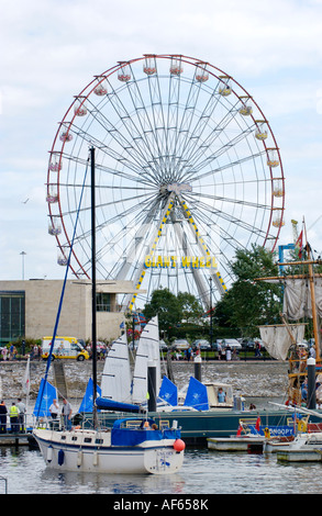 The Giant Wheel, Cardiff Bay, Cardiff, Wales, United Kingdom Stock ...