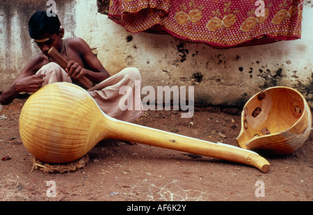 Veena, Stringed Wooden Musical Instrument of Indian Origin on display ...