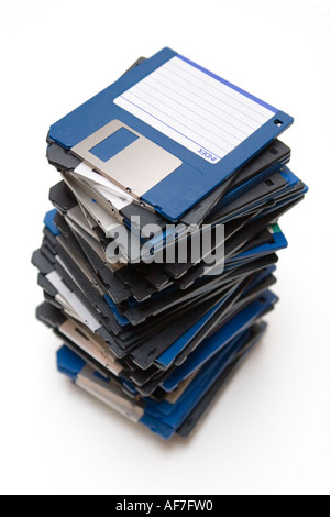 3.5 floppy disk, high-density diskettes on white background Stock Photo ...