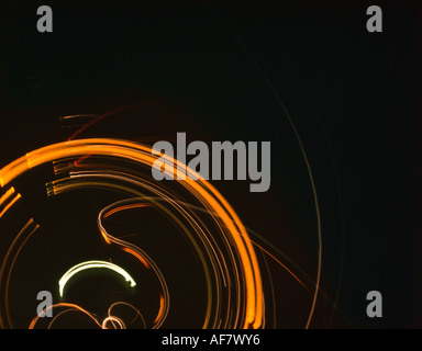 Abstract Light trails on dark background, motion blured Stock Photo - Alamy
