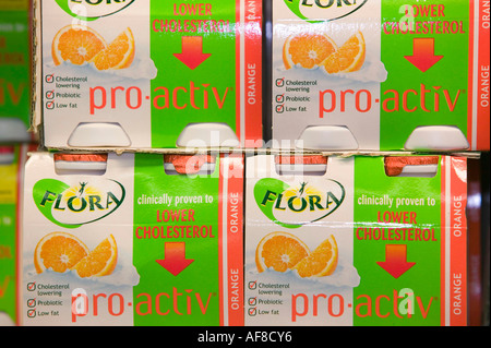 Flora Pro-Active cholesterol lowering drink Stock Photo - Alamy
