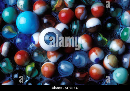 Close-up of artificial eyeballs Stock Photo - Alamy