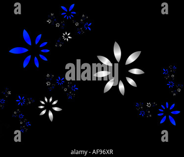 digital fractal on black background Stock Photo - Alamy