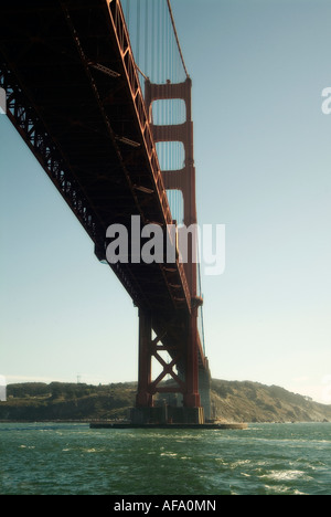 The bottom of the Golden Gate bridge south tower, San Francisco ...