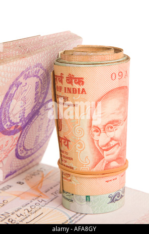 indian Currency Roll Stock Photo - Alamy