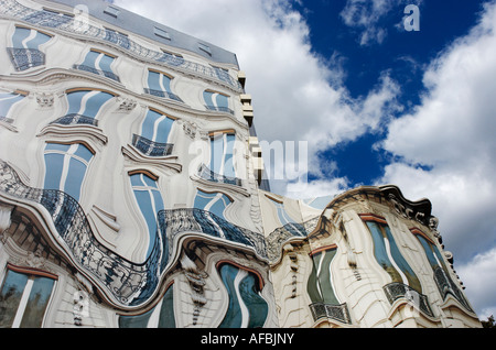 Hoarding over building under renovation in Paris France Stock Photo - Alamy