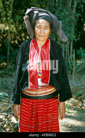 Old Woman from the Palong tribe with traditional Costume, Chiang Rai ...