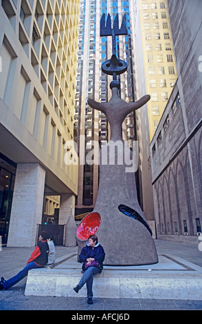 Miró's Chicago by Joan Miró in Brunswick Plaza, Chicago Stock Photo - Alamy