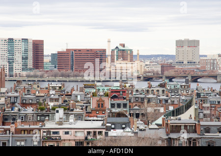 Boston's Back Bay neighborhood and brownstone homes after a winter ...