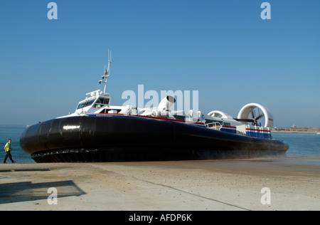 Solent Express BHT 130 Type Hovercraft on the apron at Southsea in ...