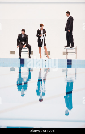 Businessmen on starting blocks Stock Photo - Alamy