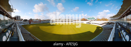 Panoramic view of Lords Cricket Ground. From Compton Stand looking ...