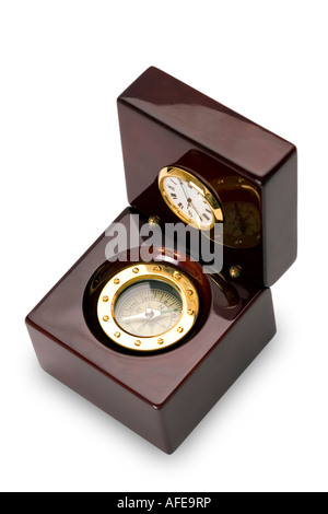golden compass and it's reflect Stock Photo - Alamy