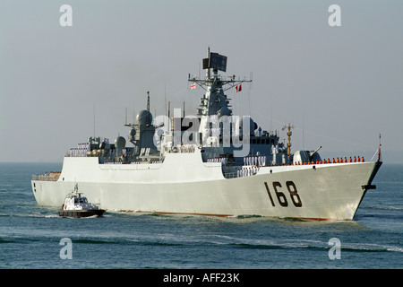 The Guangzhou a Luyang class missile destroyer ship of the Chinese Navy ...