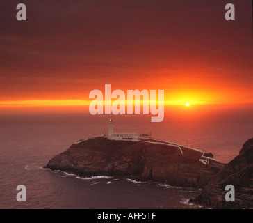 Metamorphic sea cliffs and the lighthouse at South Stack, Anglesey ...