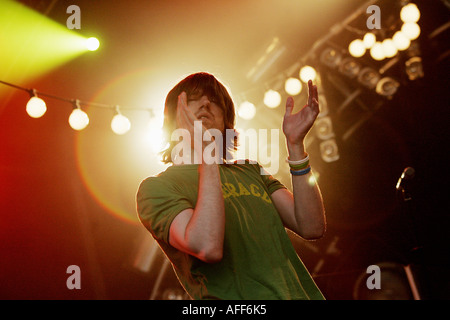 The rock band Embrace perform. Pictured: lead singer Danny Mcnamara ...