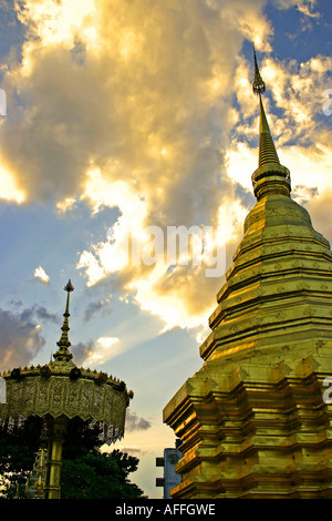 Wat Chomphu golden temple, Chiang Mai, Thailand. Wat Chomphu temple ...