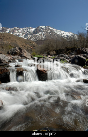 Small waterfall in Imlil Morocco Stock Photo - Alamy
