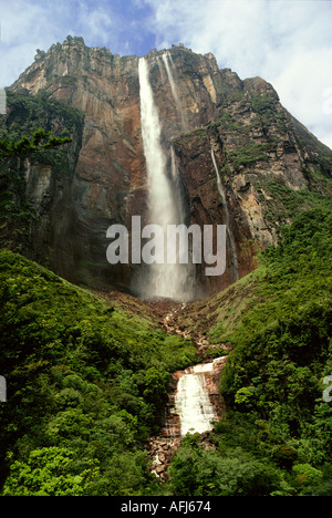 Angel Falls at Auyantepui table mountain is the highest waterfall in ...