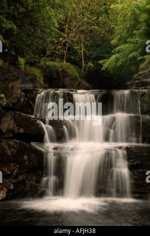 Waterfall at Bowlees above Middleton in Teesdale County Durham UK Stock ...