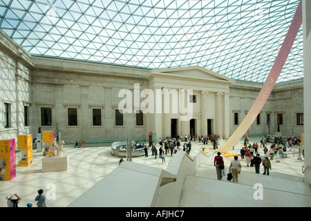 Ceiling at the British Museum. Museum which was designed by architect ...