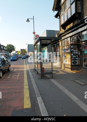 Bus Stop Bus Shelter in Cheam Surrey England Stock Photo - Alamy
