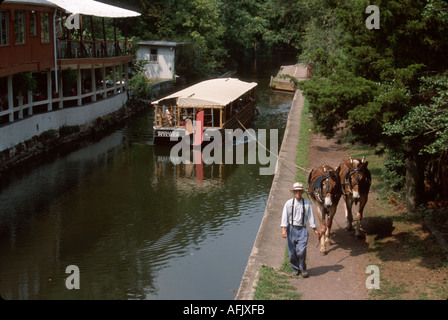 Mule drawn Canal Boat ride at National Canal Museum, with tow path ...