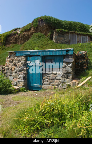 a fishermans hut at cape cornwall, cornwall, uk Stock Photo - Alamy