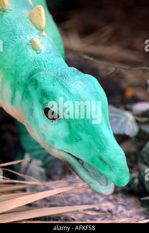 dinosaur head, plastic, model, kitsch, funny, fun, display Stock Photo ...