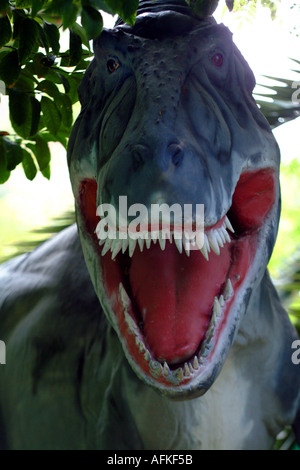 dinosaur head, plastic, model, kitsch, funny, fun, display Stock Photo ...