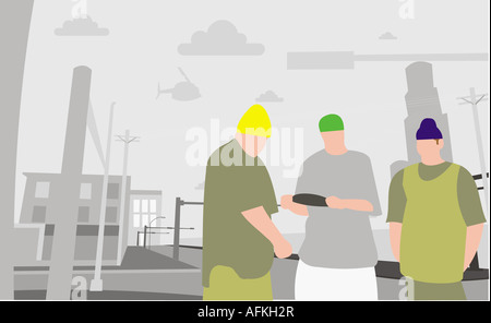 Three men standing together Stock Photo - Alamy