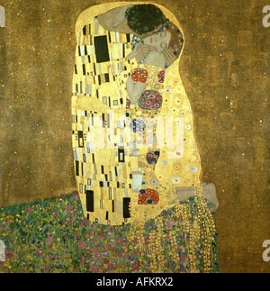 The Kiss (Der Kuss) (1908) painting by Gustav Klimt - Very high ...