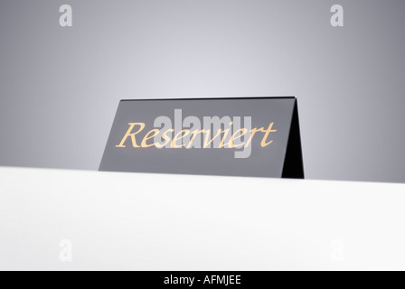 reservation Reservierung Schild Stock Photo - Alamy