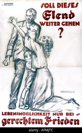 Propaganda poster against Treaty Versailles concerning reparations ...