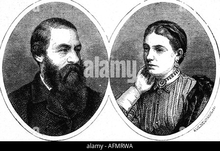 SAMUEL BAKER (1821-1893) British explorer leading his Forty Thieves in ...