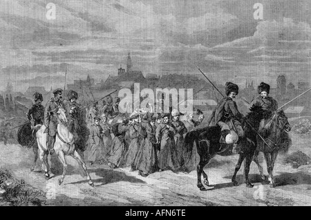 Polish uprising 1863 - 1864, insurgents reforging scythes, after ...