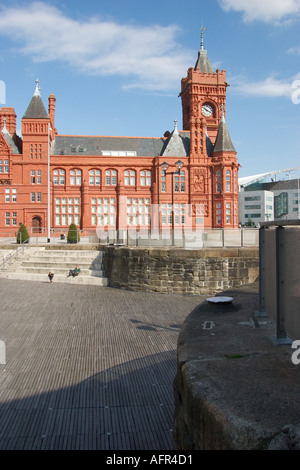 Pier head building and Oval Basin Cardiff bay Cardiff UK Stock Photo ...