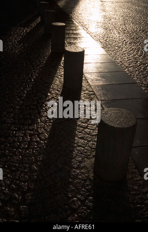 Concrete bollards near the Pompidou Centre Paris France Stock Photo - Alamy