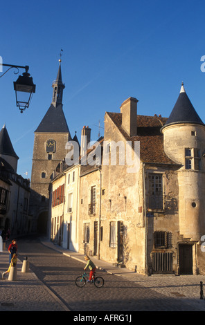 Avallon Street Scene Burgundy France // Avallon Stock Photo - Alamy