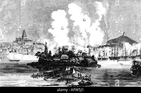 Second Opium War (1856-1860). Landing of the allied troops of France ...