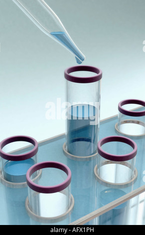 Test tubes, test rack and dropper Stock Photo - Alamy