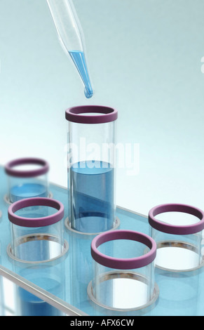 Test tubes, test rack and dropper Stock Photo - Alamy