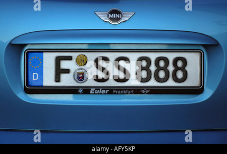 German Car Registration License Plate Cologne Koln Germany Europe Stock ...