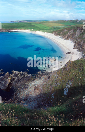 Sandy beach, Bay of Scousburgh, Shetland Islands, Scotland Stock Photo ...