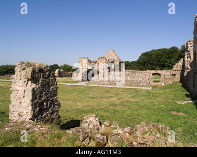 13th century Grace Dieu Priory ruins of medieval Augustinian nunnery ...