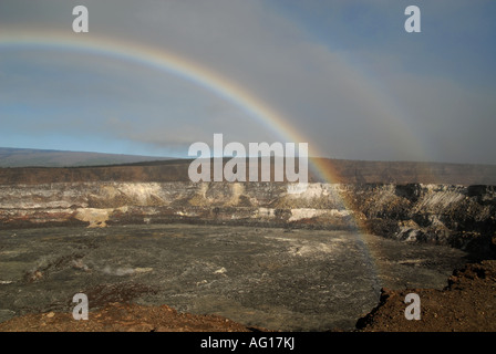 rainbow over the caldera Stock Photo - Alamy