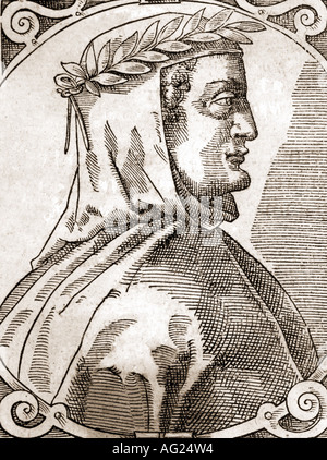 Petrarch, ( Petrarca, Francesco ), 20.7.1304 - 19.7.1374, Italian ...