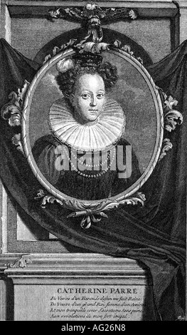 Portrait of Catherine Parr (1512-1548) Queen Consort of England. Sixth ...