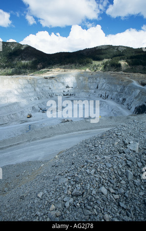 Open pit copper mine Huckleberry mine Tahtsa Lake Houston British ...